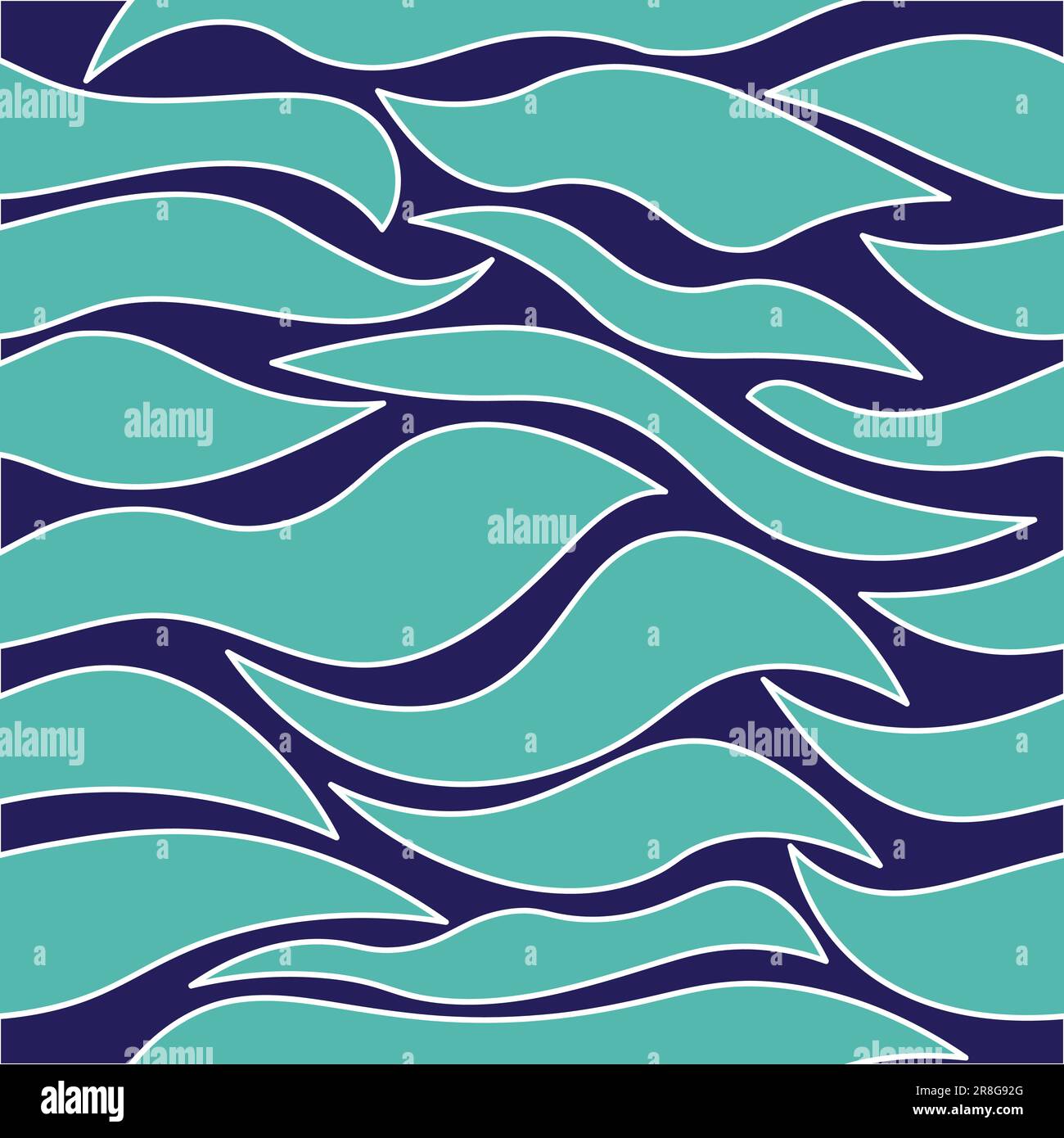 Organic shapes pattern. Abstract seamless repeat pattern design. Blue ...