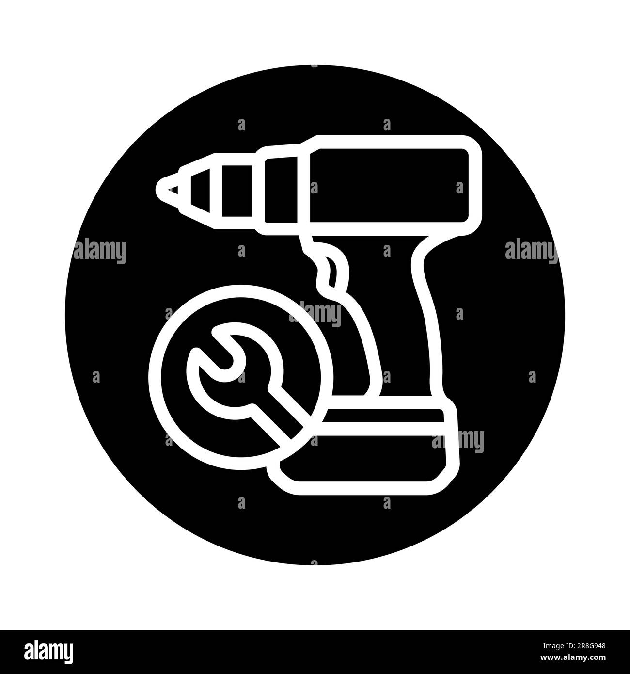 Repair drill color line icon. Handyman service. Isolated vector element ...