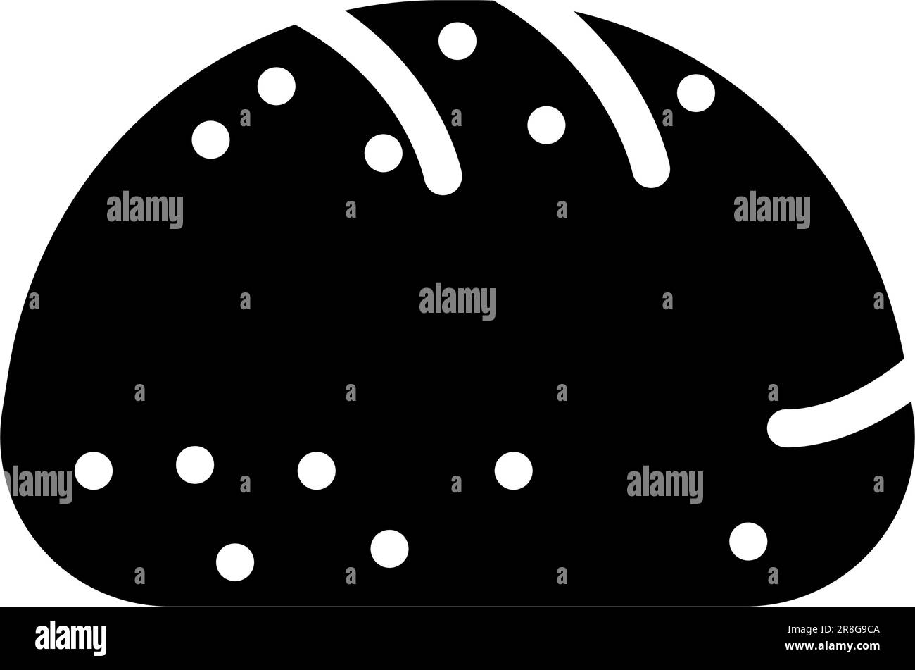 sourdough bun food meal glyph icon vector illustration Stock Vector ...
