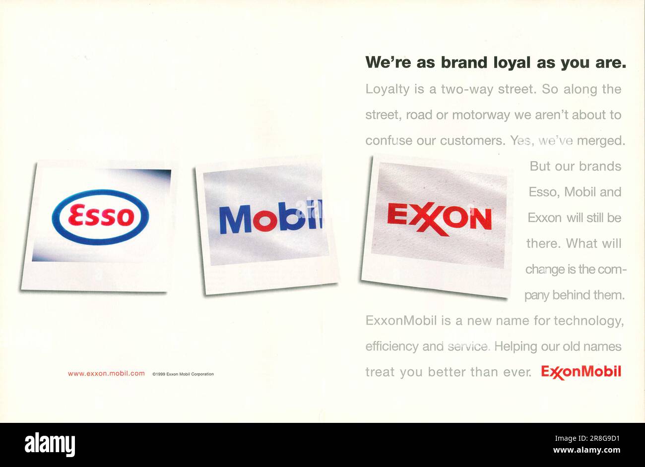 Exxonmobil, Esso advert in a magazine 1999 Stock Photo - Alamy