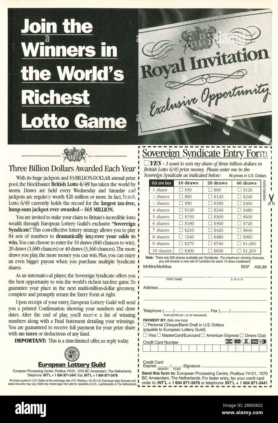 Lottery advert hi-res stock photography and images - Alamy