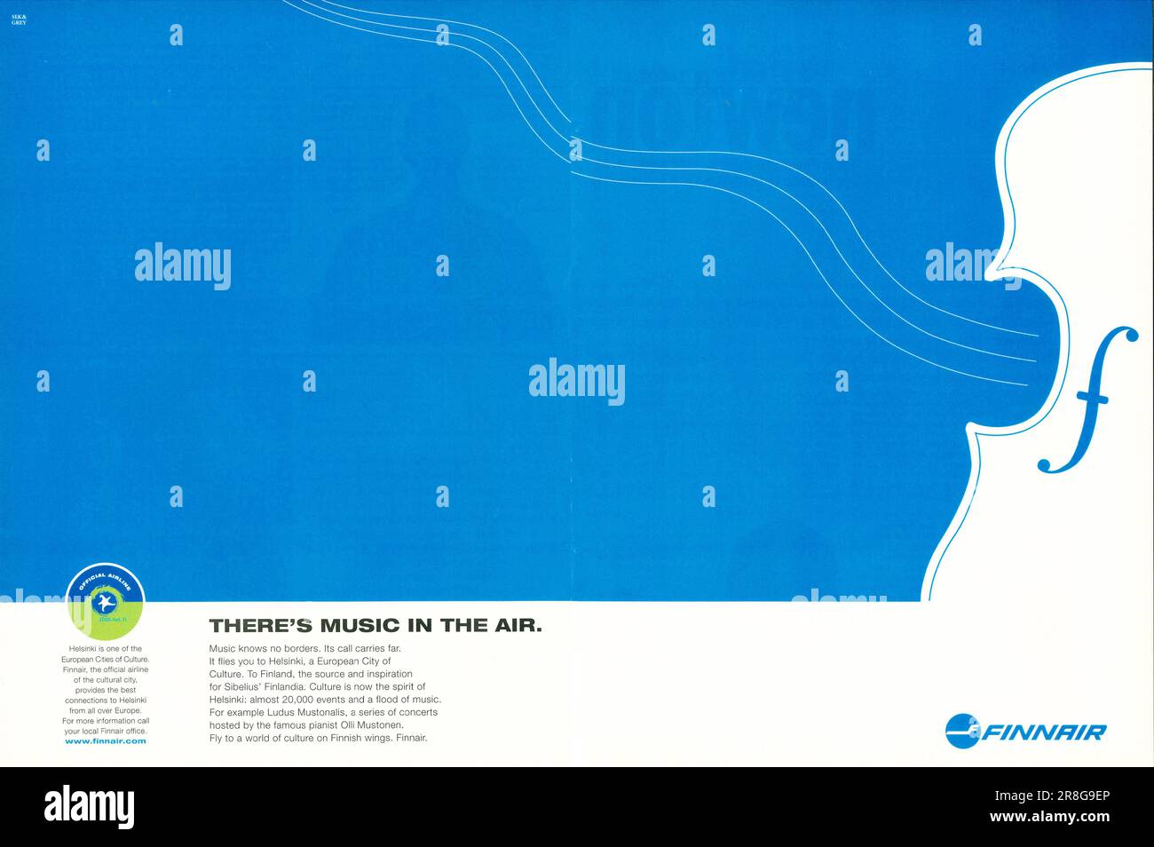 Finnair Airline advert in a magazine 1999 Stock Photo - Alamy