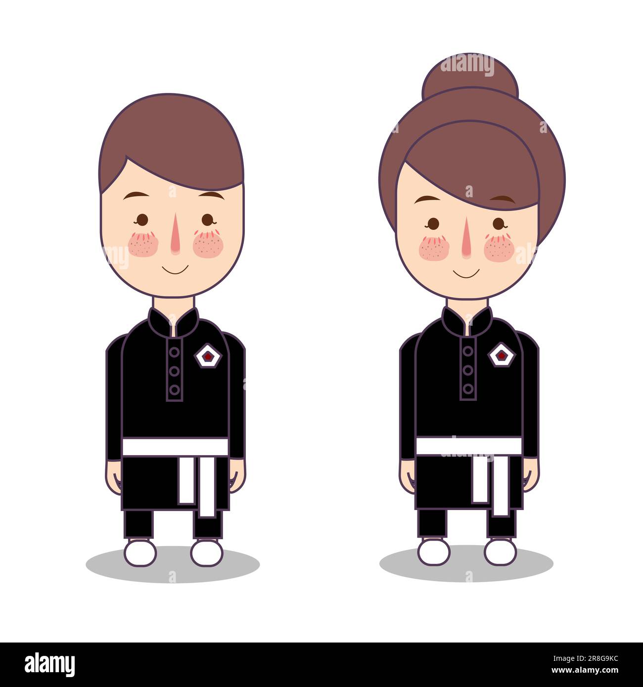 boy and girl athlete wearing uniform silat traditional culture heritage ...