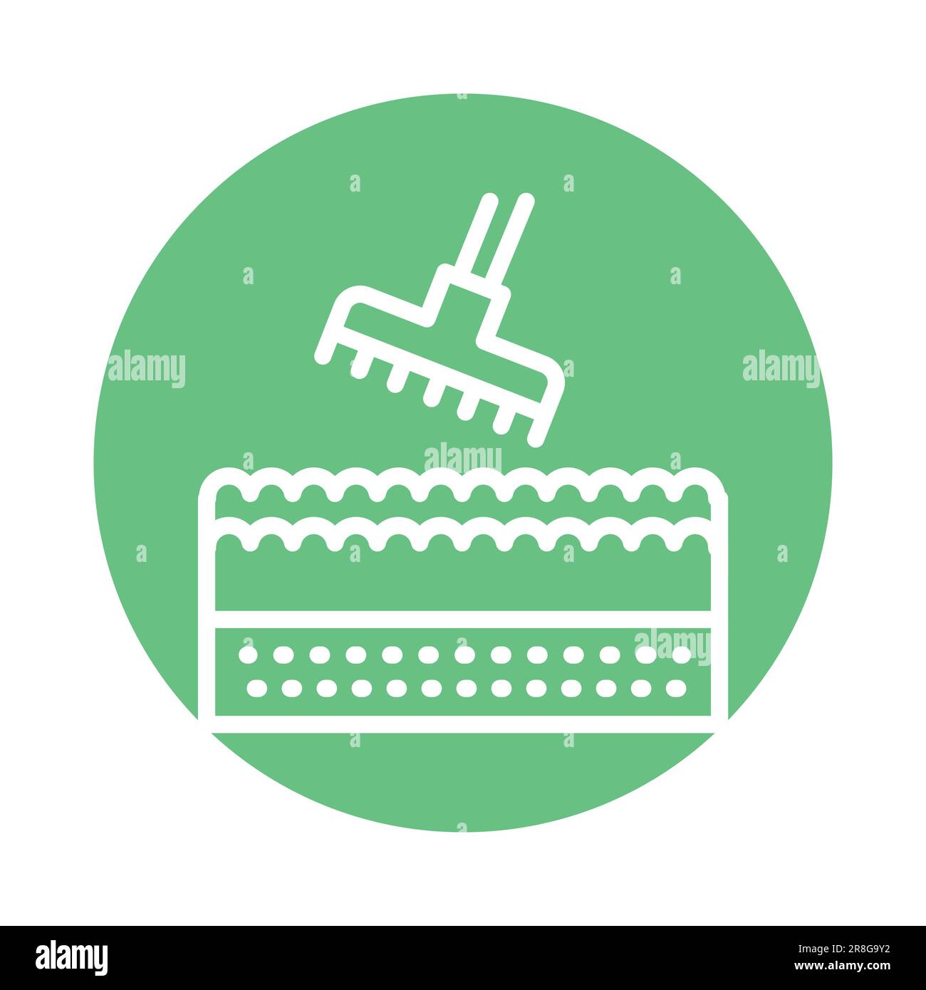 Loosen the soil color line icon. Isolated vector element. Outline ...