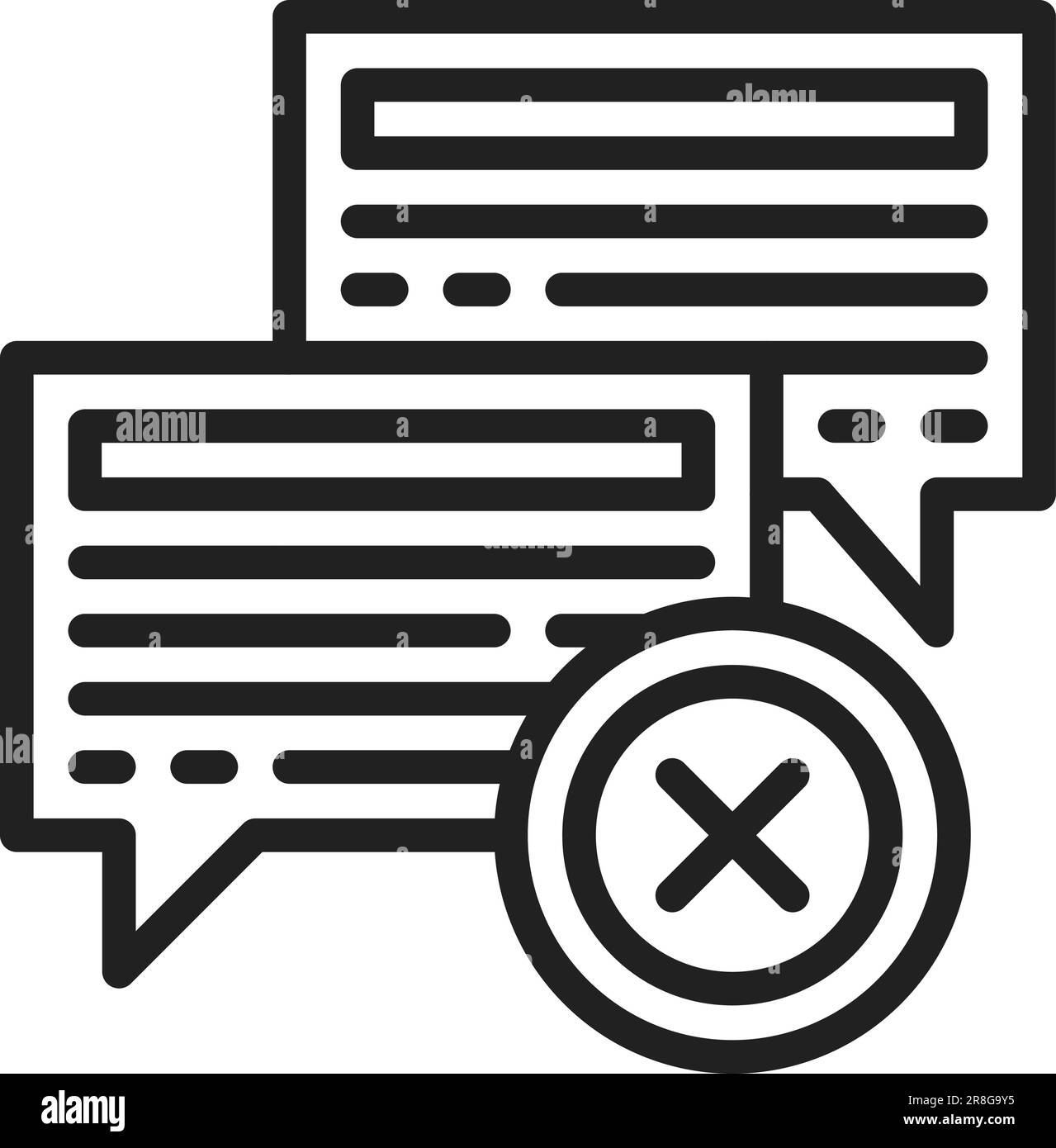 Cancel speech Stock Vector Images - Alamy