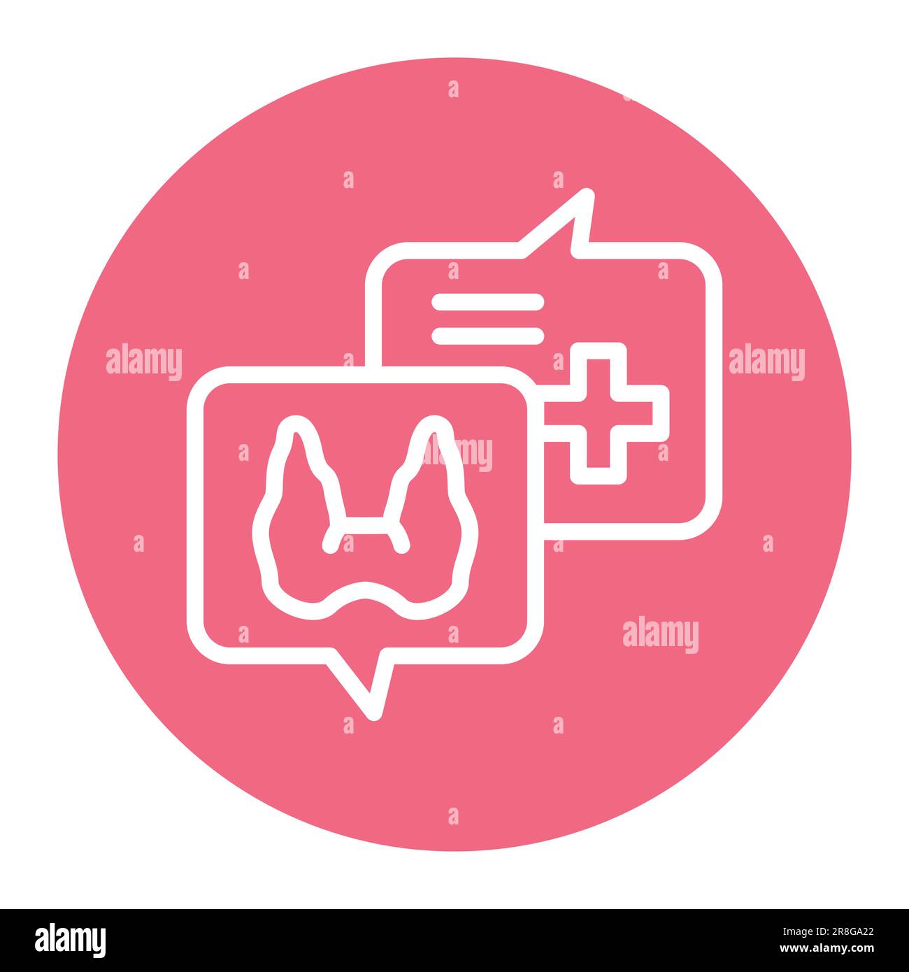 Consultation With Doctor Endocrinologist Color Line Icon Isolated Vector Element Outline