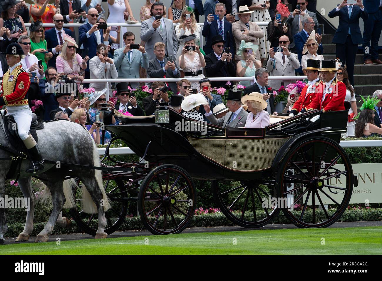 Ascot, Berkshire, UK. 21st June, 2023. King Charles the III and Queen ...