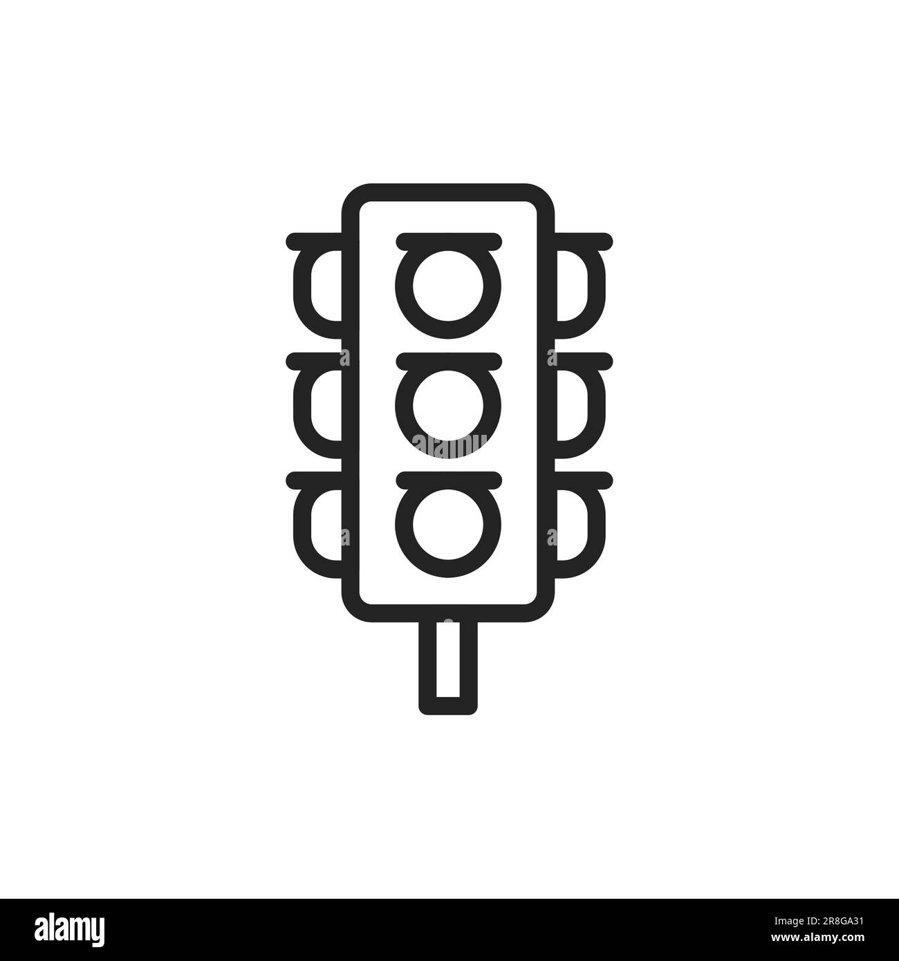 Traffic lights color line icon. Isolated vector element. Outline ... Traffic lights color line icon. Isolated vector element. Outline ...