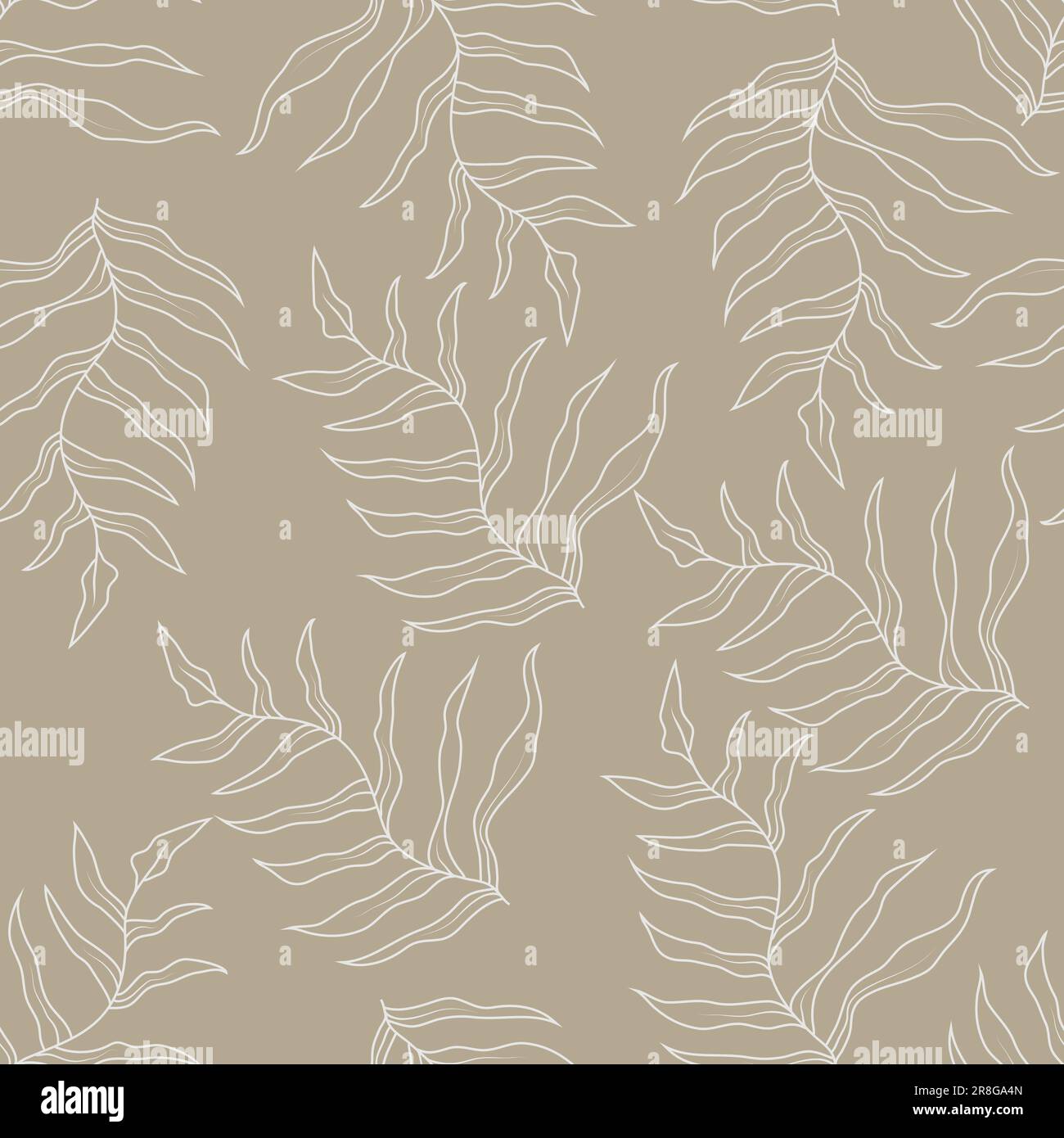 Seamless pattern of leaves and plants. Simple background for prints ...