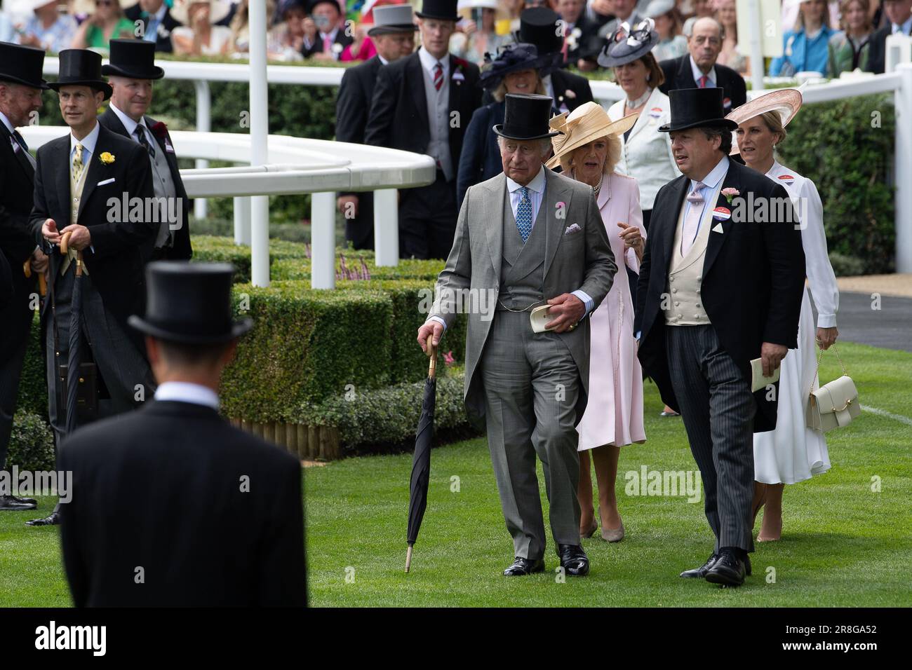 Ascot, Berkshire, UK. 21st June, 2023. King Charles the III and Queen ...