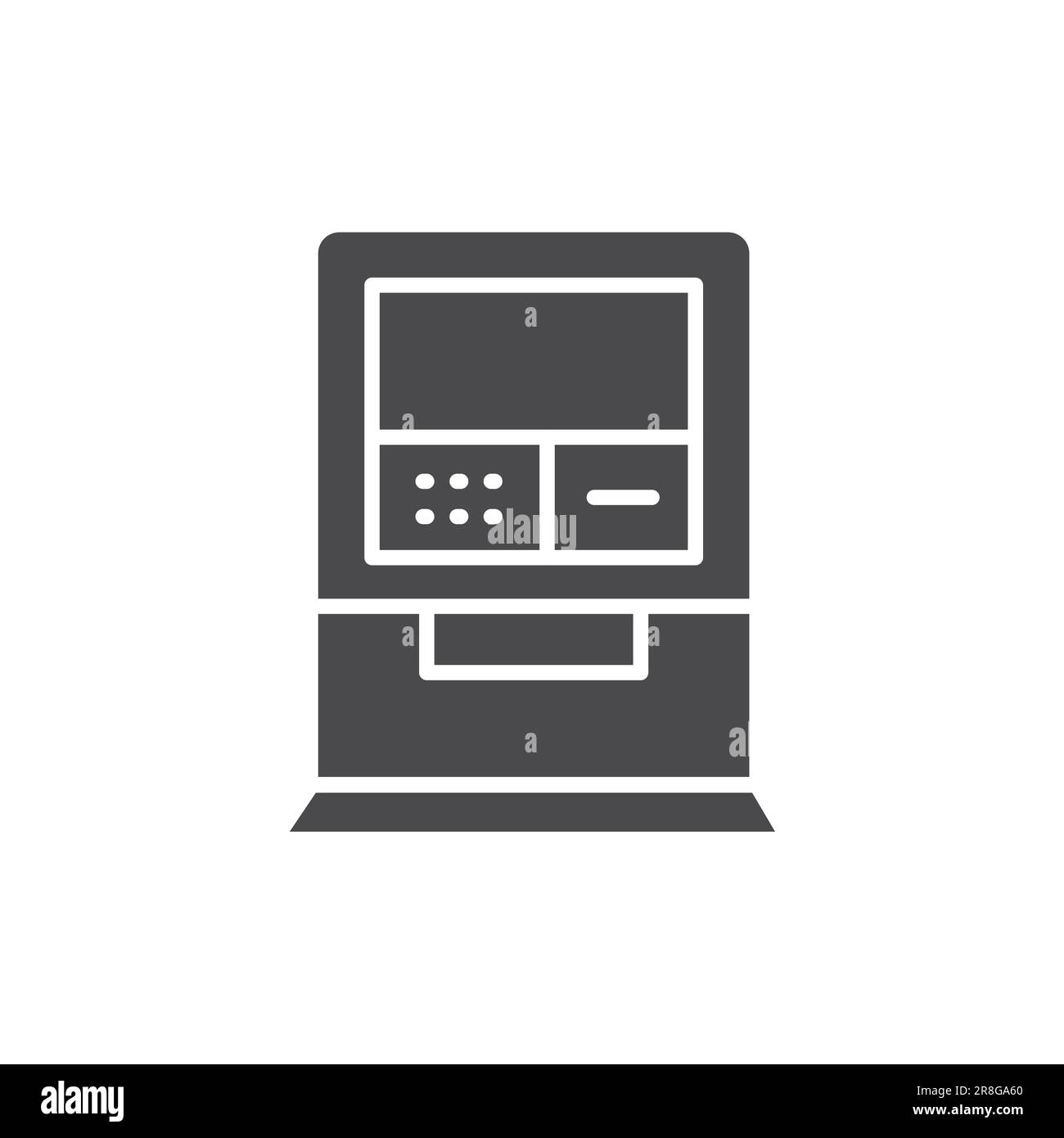 ATM color line icon. Isolated vector element. Outline pictogram for web ...