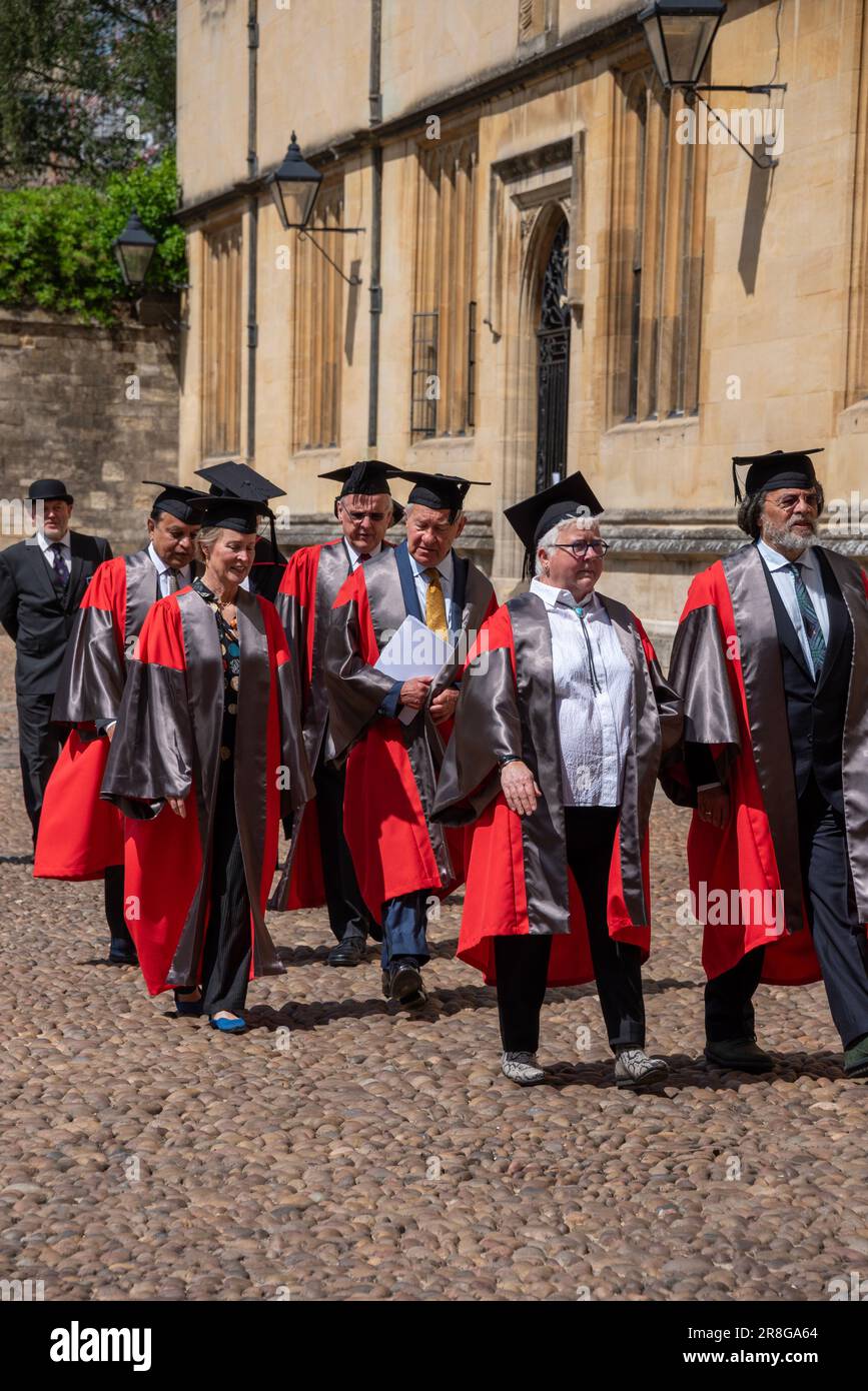 Oxford University, Oxford, UK, 21st June 2023. The Encaenia Procession ...