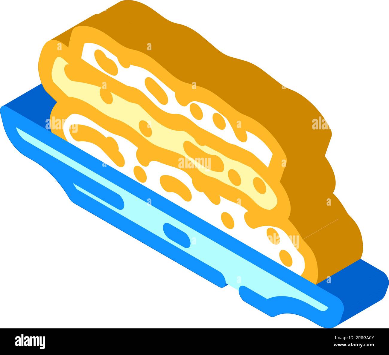 peanut butter cookies food snack isometric icon vector illustration ...