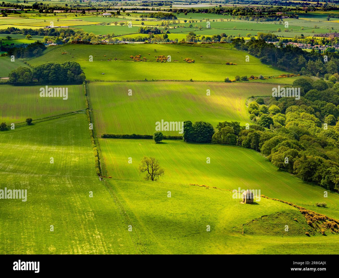 View from the summit of Roseberry Topping Stock Photo - Alamy