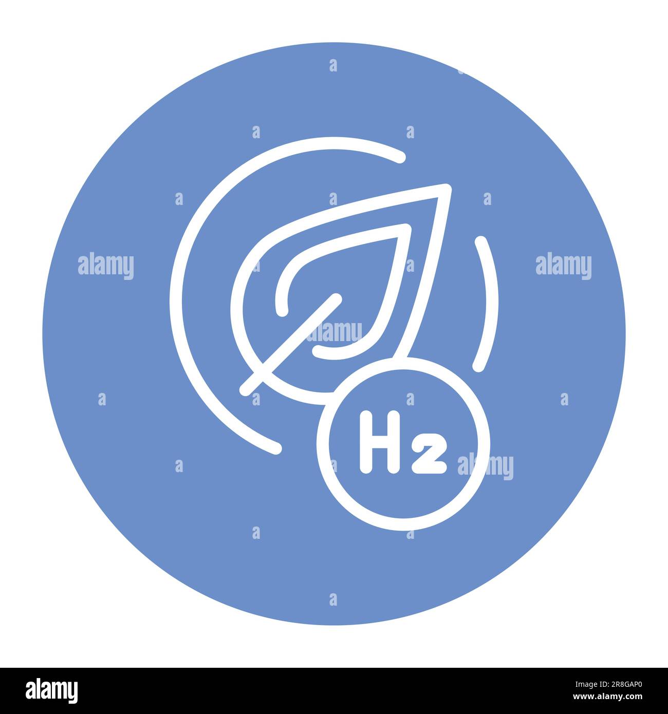Green H2 color line icon. Hydrogen energy. Isolated vector element ...