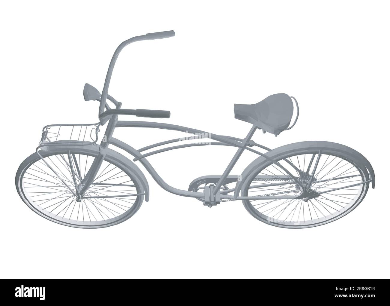 Polygonal vintage bicycle, vector. Black and white retro bicycle. 3D ...