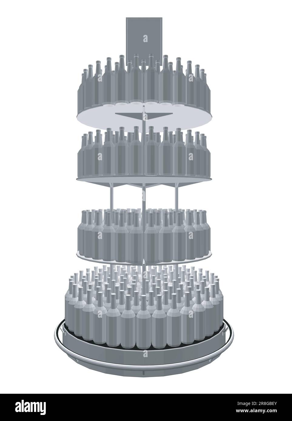 Polygonal Wine bottles stacked on wooden racks. Vector illustration ...