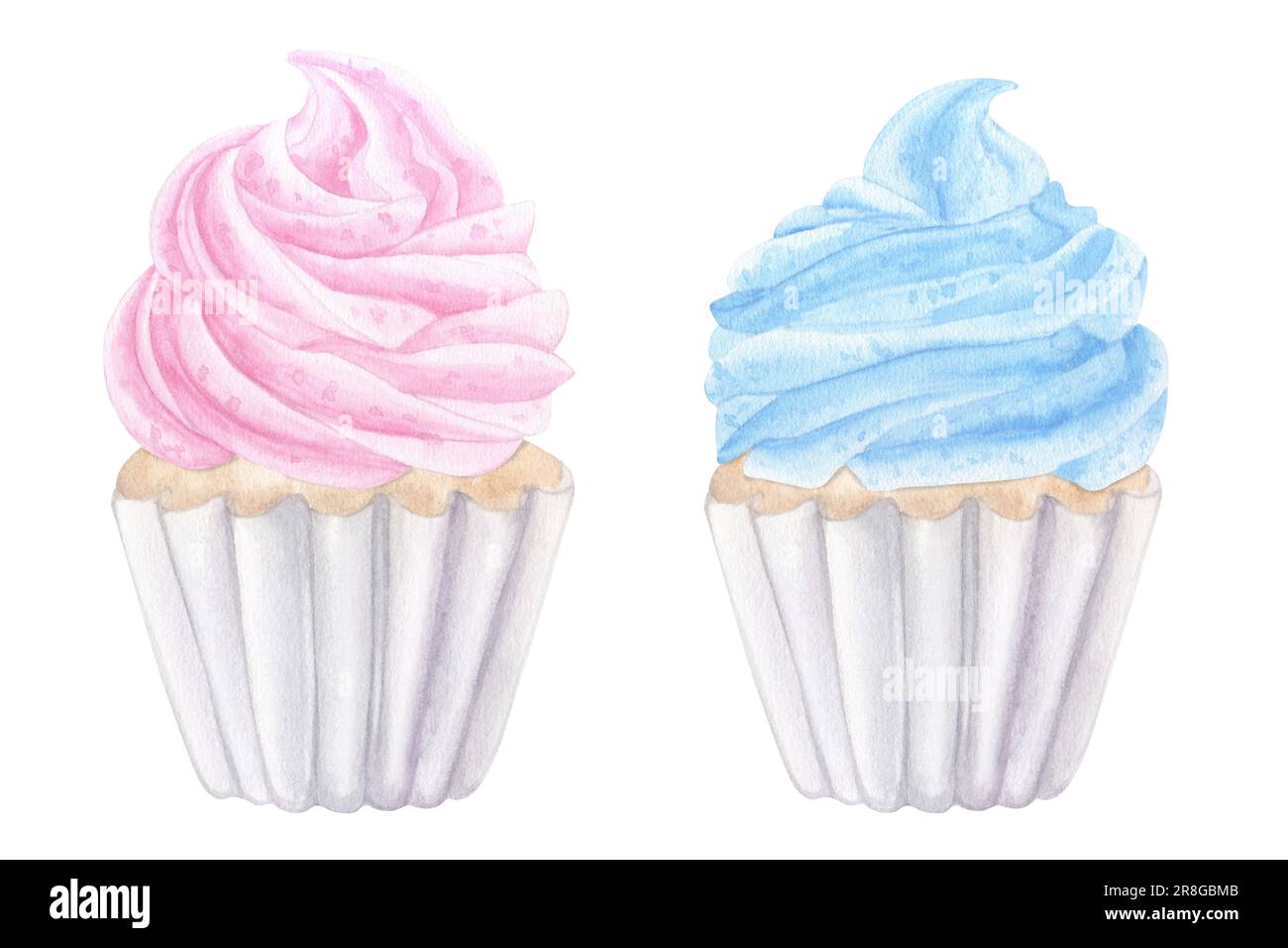 Light Pink Cupcake Clipart Cupcake Muffin Pink Blue Cream. Gender