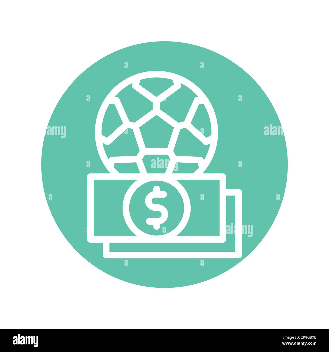 Sport bet color line icon. Isolated vector element. Outline pictogram ...