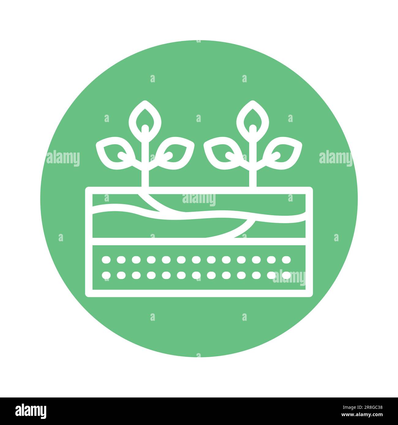Growing plants color line icon. Isolated vector element. Outline ...