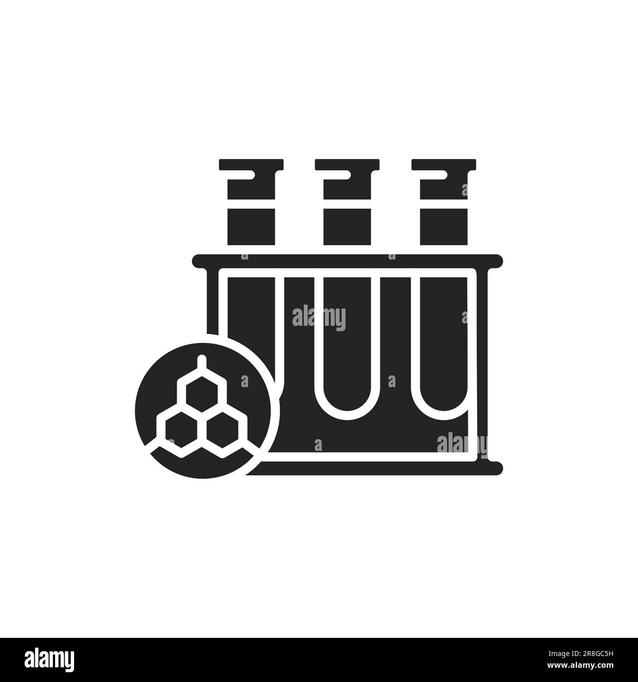 Measuring hormone levels color line icon. Isolated vector element ...