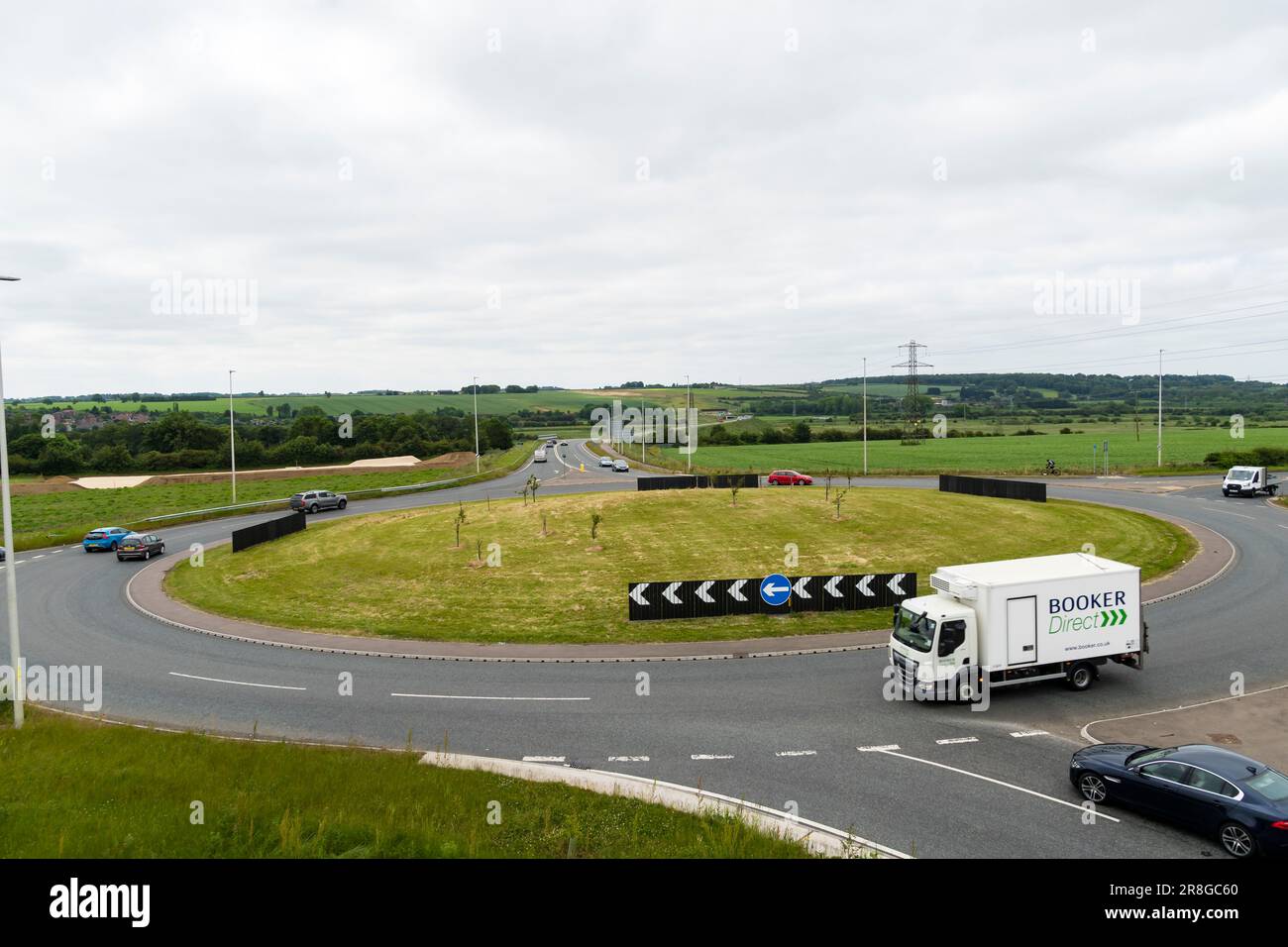 Looking south along lincoln eastern bypass from greetwell roundabout ...