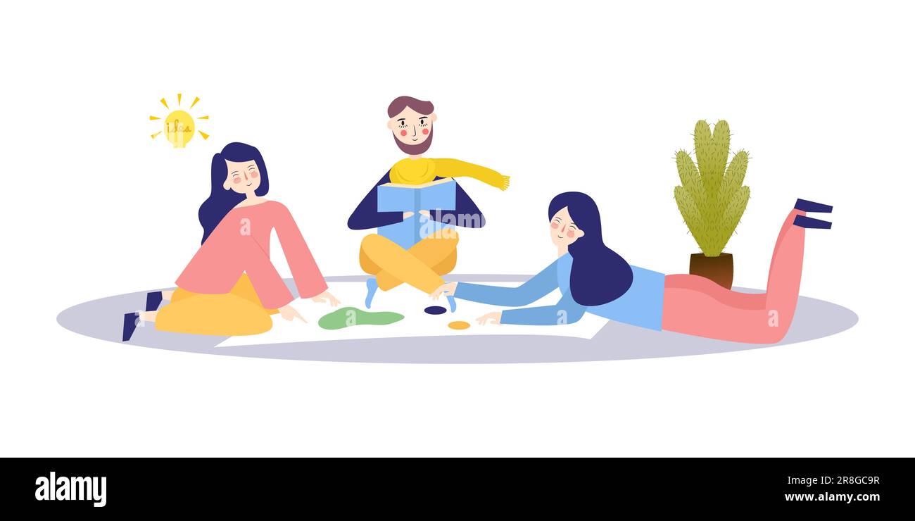 boy and girl studying together teamwork friendship discuss education ...