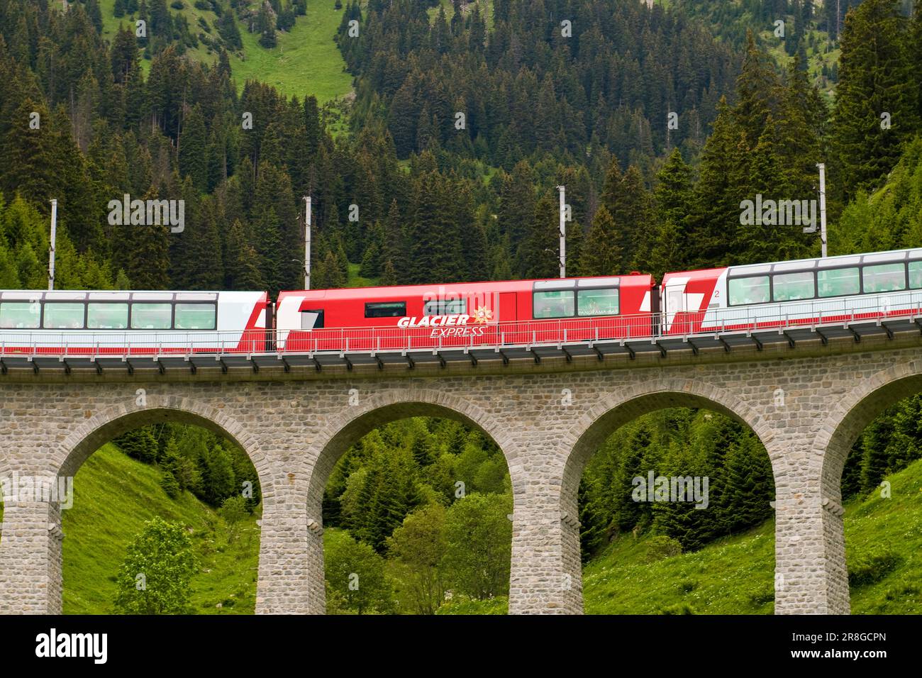 Glacier Express Train, Canton Grigioni, Switzerland Stock Photo - Alamy
