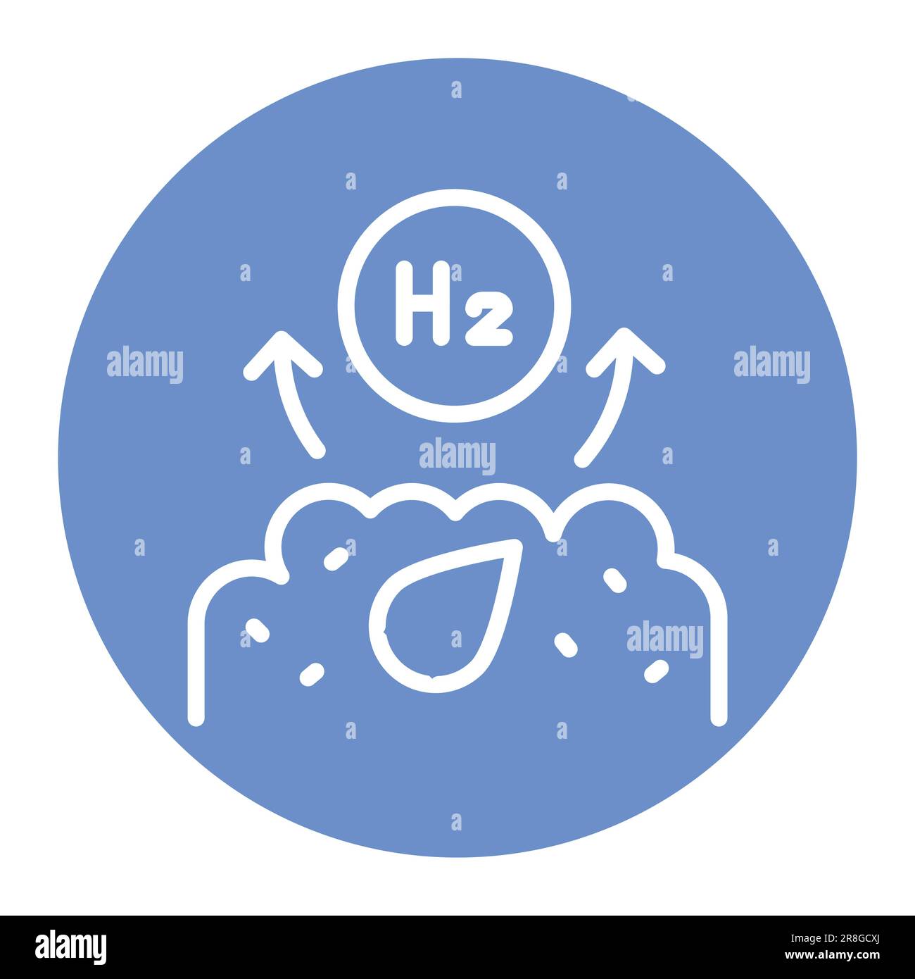 Biomass H2 color line icon. Hydrogen energy. Isolated vector element ... Biomass H2 color line icon. Hydrogen energy. Isolated vector element ...