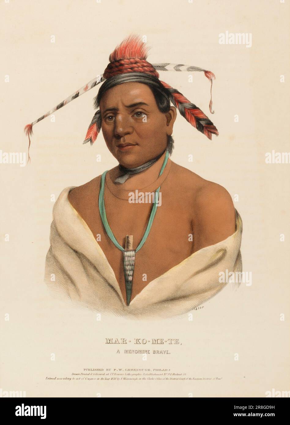 MAR-KO-ME-TE, A MENOMENE BRAVE, from History of the Indian Tribes of ...
