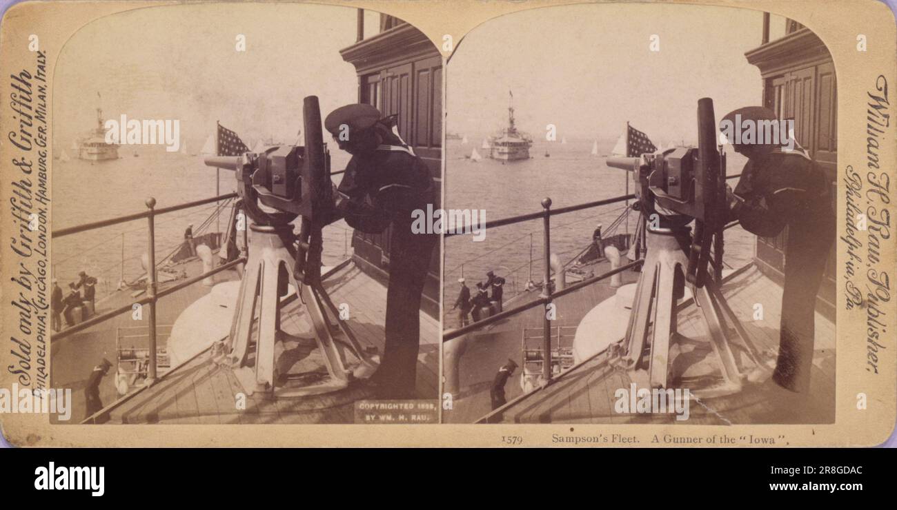Sampson's Fleet. A Gunner of the "Iowa" 1898 by William H. Rau, born ...