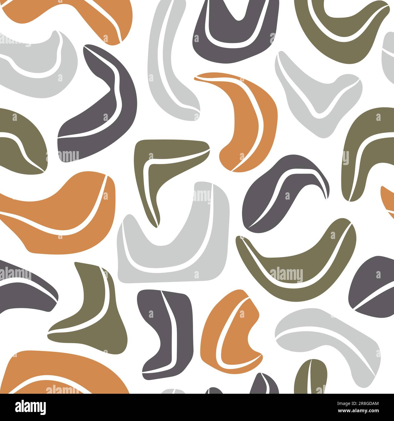 Abstract hand drawn seamless repeat pattern design. Minimal ...