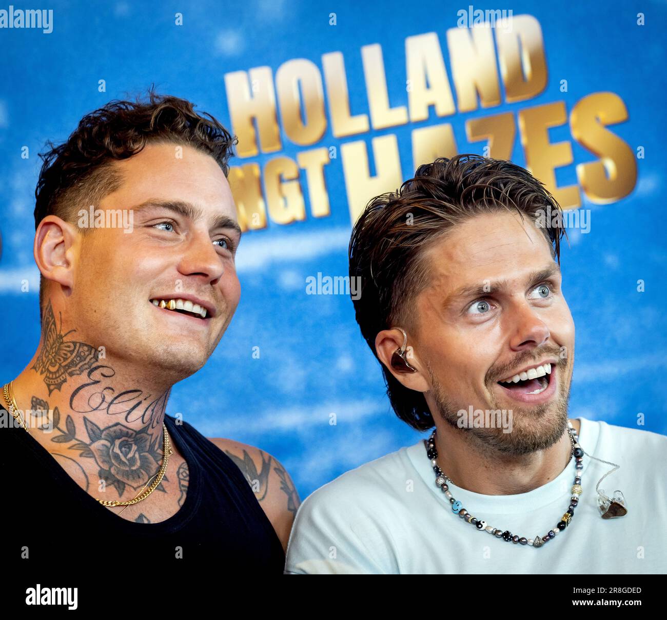 AMSTERDAM - 21/06/2023, Douwe Bob and Andre Hazes during the ...
