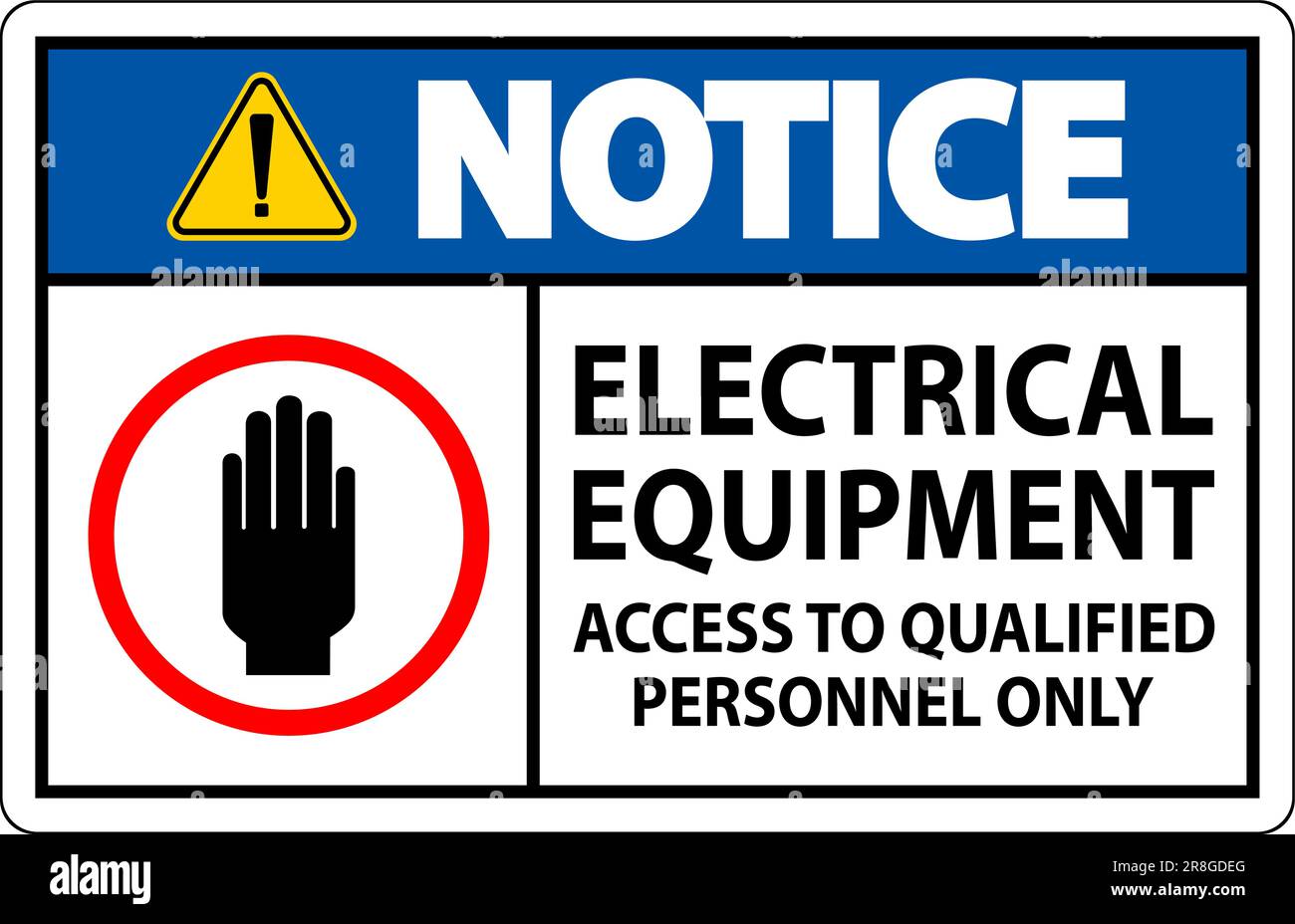 Notice Sign Electrical Equipment Authorized Personnel Only Stock Vector ...