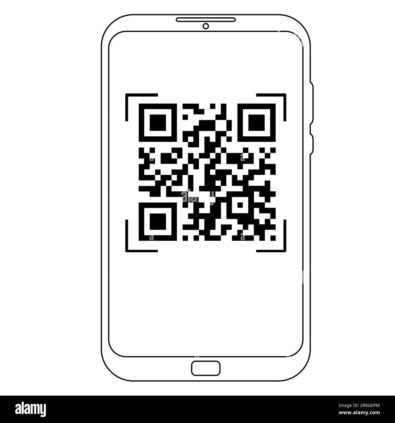 Mobile phone scan qr code, reader applecation, technology concept ...