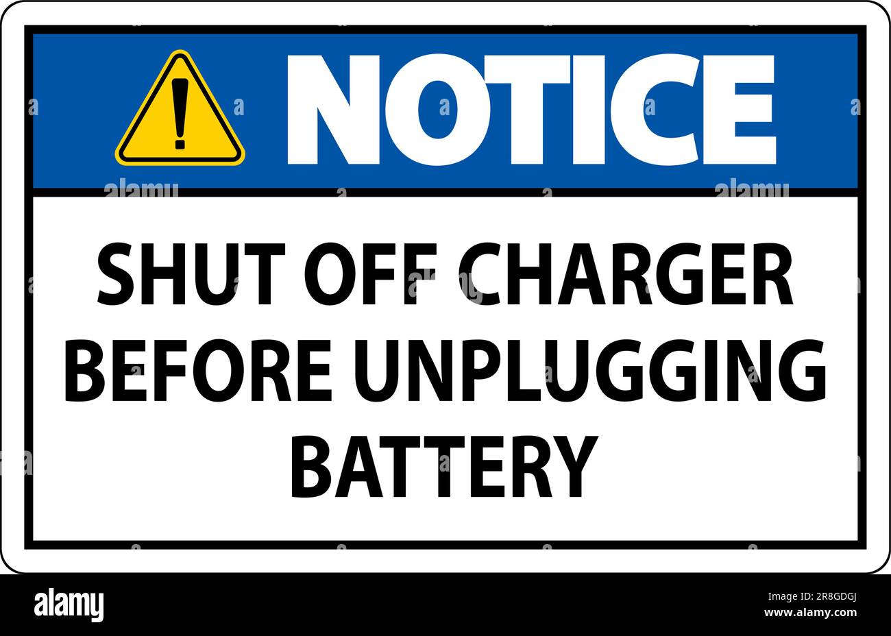 Notice sign battery charging station hi-res stock photography and ...