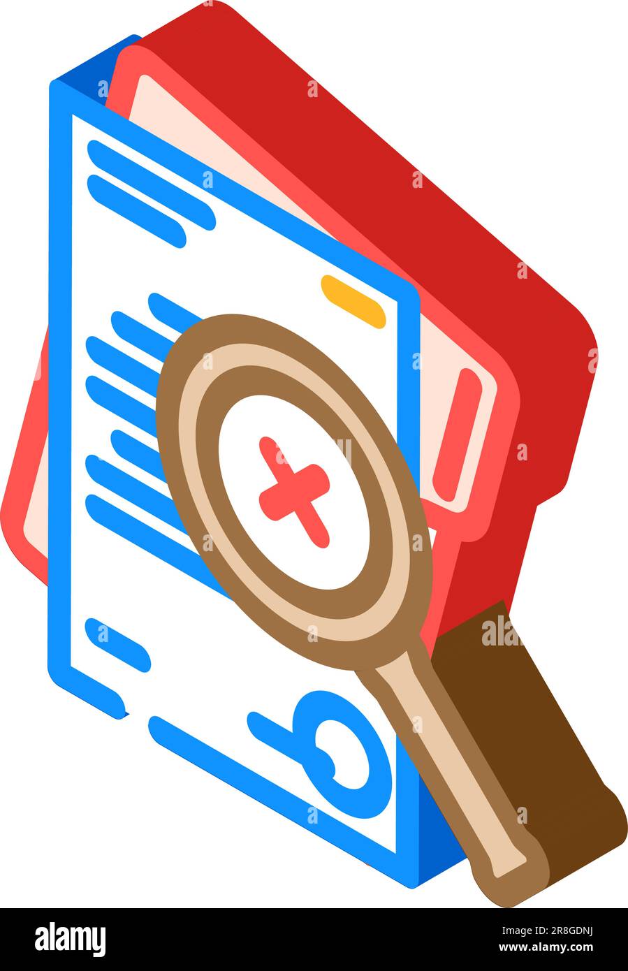 document reject isometric icon vector illustration Stock Vector Image & Art - Alamy