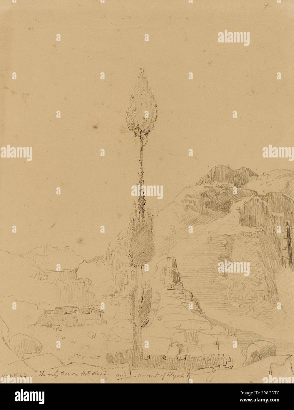 Oak Tree on Mt. Sinai [] by Miner Kilbourne Kellogg, born Manlius ...