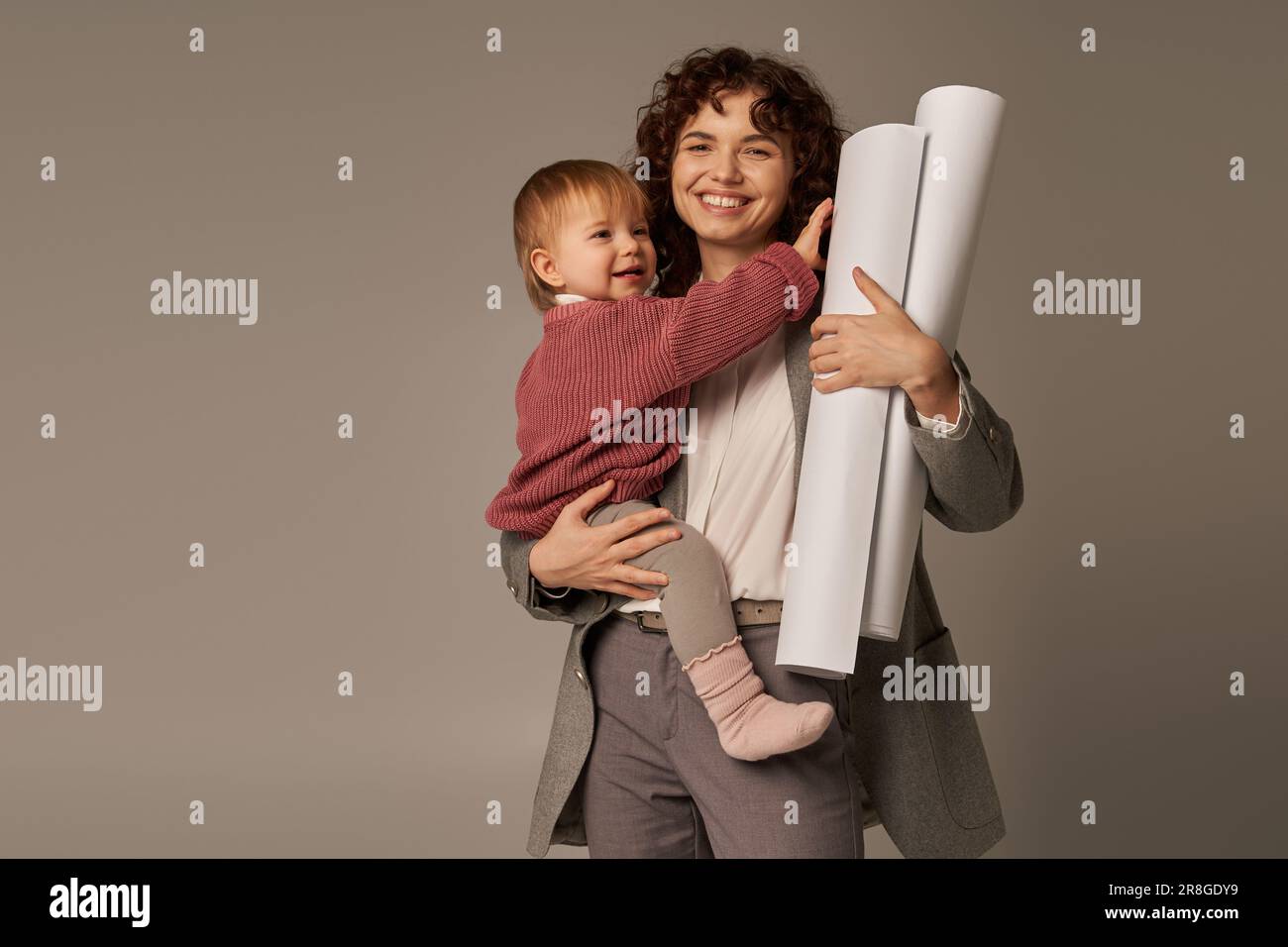 multitasking woman, professional achievements, time management, joyful ...