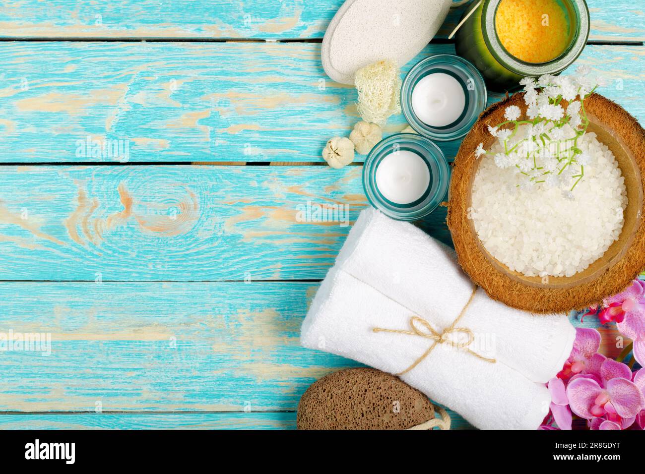 Spa background with a blank space Stock Photo - Alamy