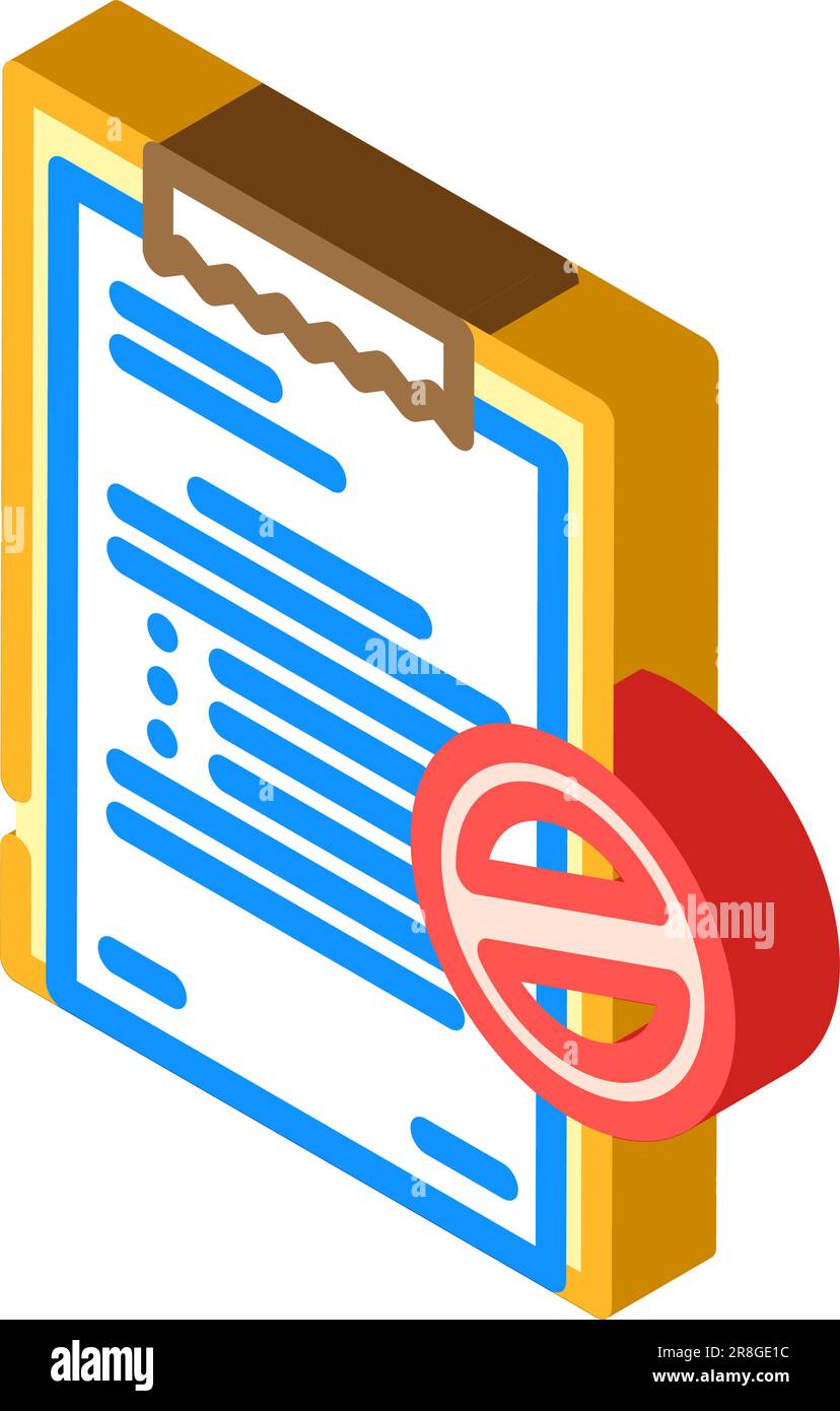 rejection letter isometric icon vector illustration Stock Vector Image ...