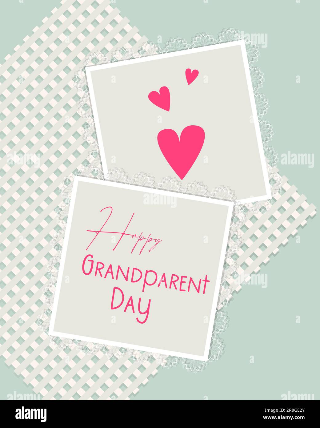 Happy Grandparents Day card greeting in vintage scrapbooking collage ...