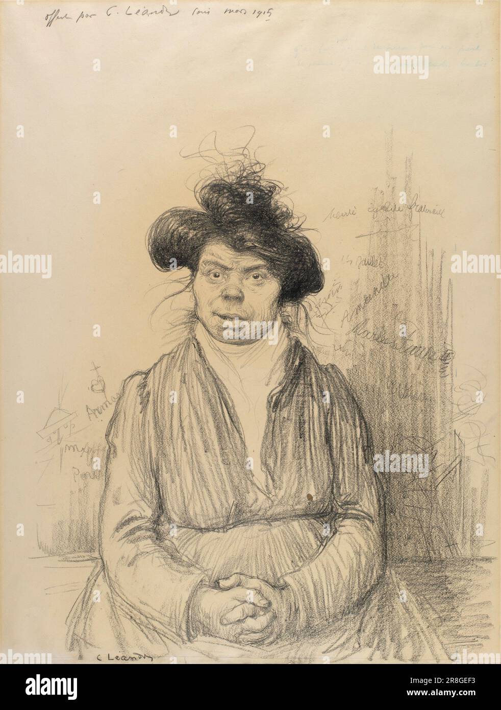 Peasant Woman 1915 by Charles Lucien Léandré, French, born Champsecret ... Peasant Woman 1915 by Charles Lucien Léandré, French, born Champsecret ...