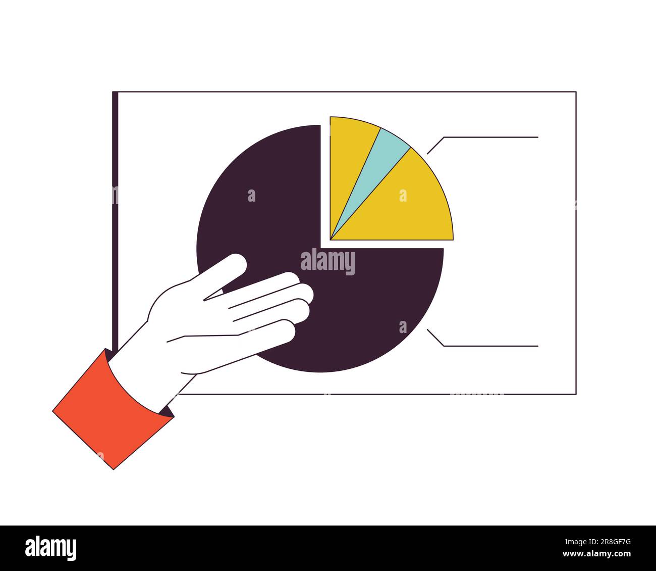 Analysis Presentation Hand Flat Line Concept Vector Spot Illustration Stock Vector Image And Art