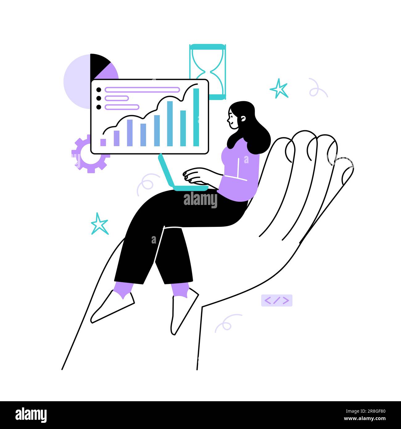 Examines data Stock Vector Images - Alamy