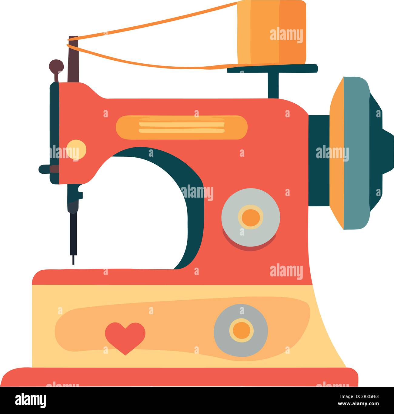 Working at sewing machine Stock Vector Images - Alamy