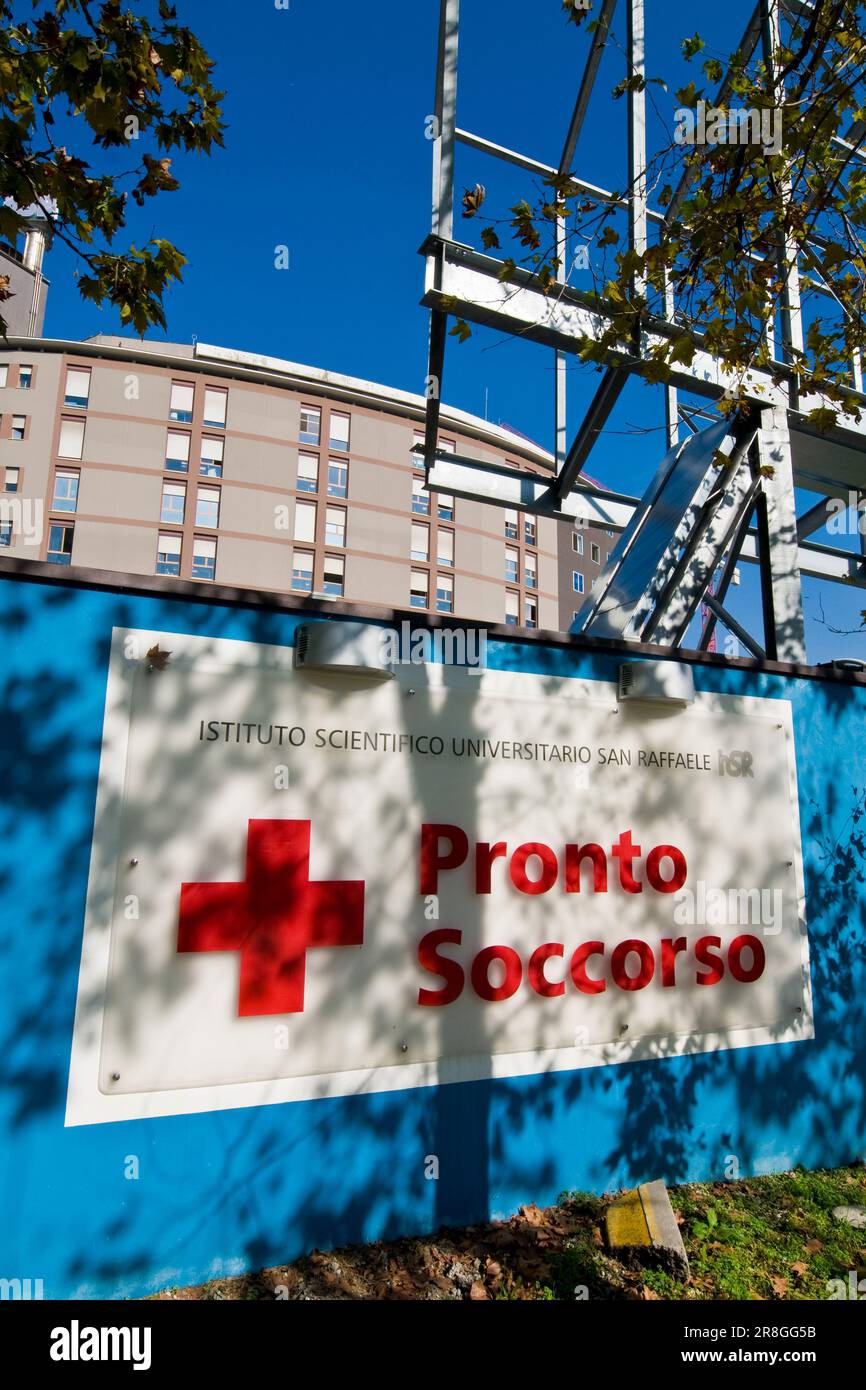 First Aid, San Raffaele Hospital, Milan, Italy Stock Photo - Alamy