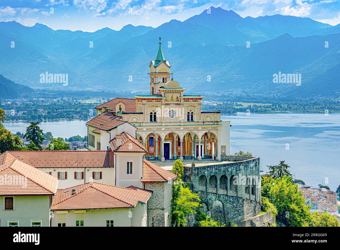 Capuchin monastery, pilgrimage church Madonna del Sasso, Orselina ...