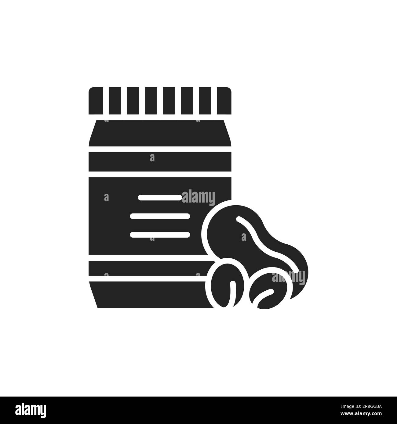 Peanut Paste Color Line Icon Isolated Vector Element Outline Pictogram For Web Page Mobile