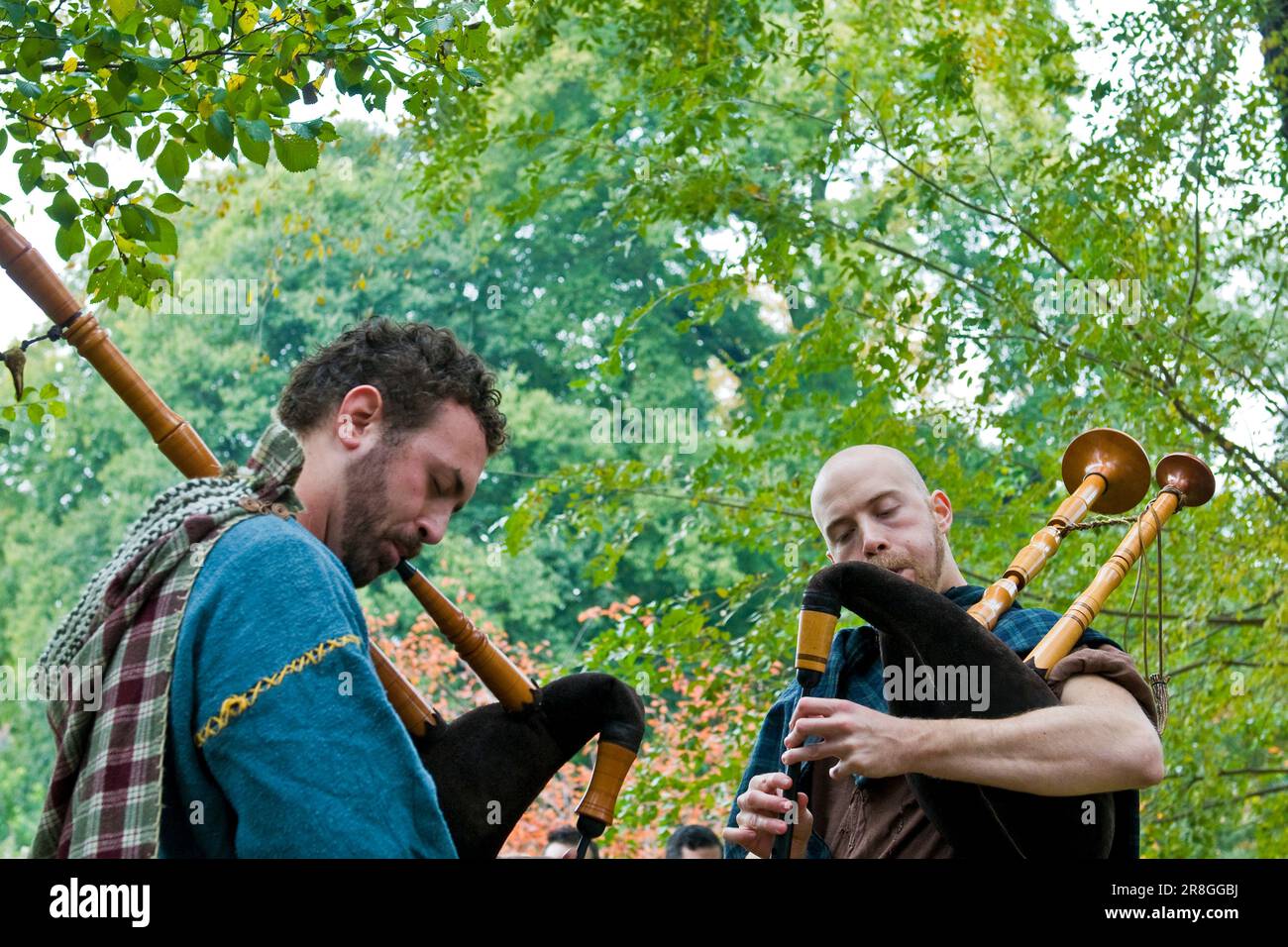 Celtic New Year Celebrations, Bagpipes Stock Photo - Alamy